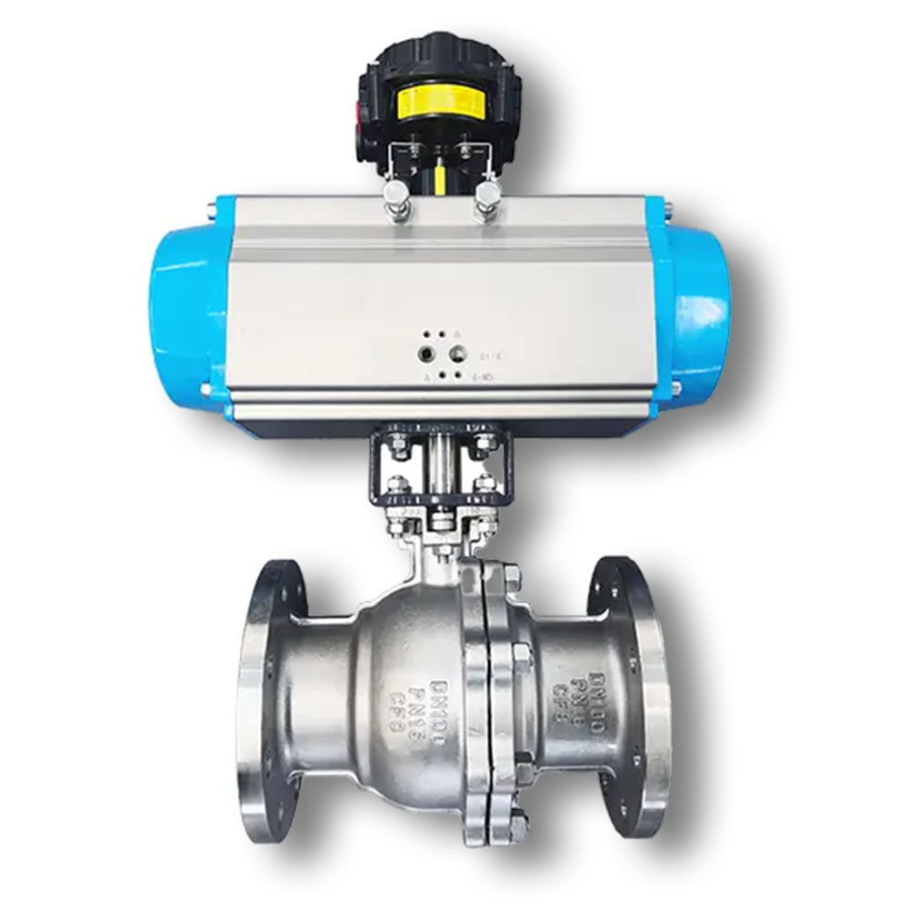 Pneumatic CF8 full bore ball valve with limite switch – SMK Valve