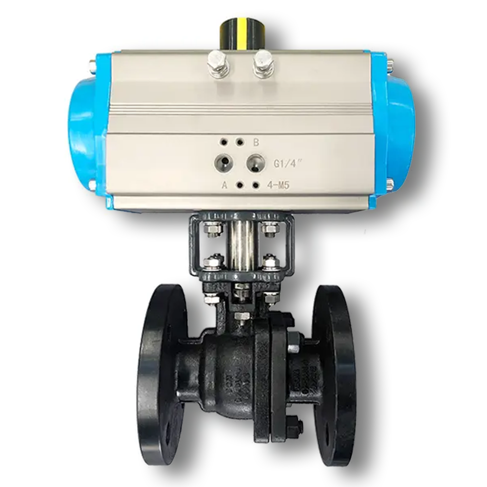 Pneumatic Carbon steel soft seated ball valve – SMK Valve